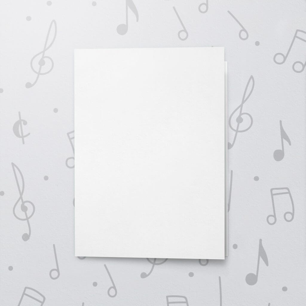 Blank Musical Greeting Card - 5 x 7 - bigDAWGS greetings