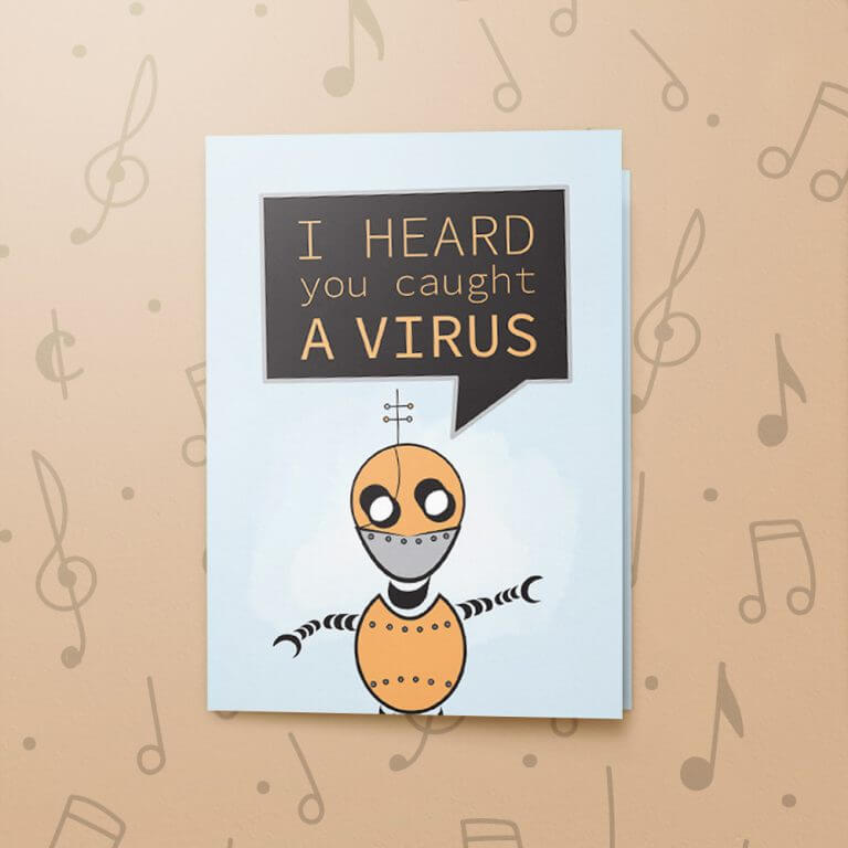 Robot Virus – Musical Get Well Card - bigDAWGS greetings