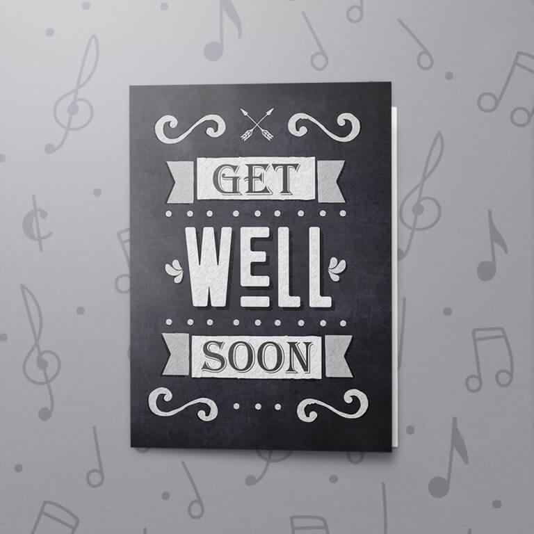 Chalkboard Get Well Soon – Musical Get Well Card - bigDAWGS greetings