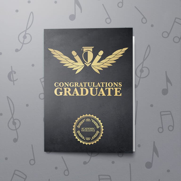 Congrats Graduate – Musical Graduation Card - bigDAWGS greetings
