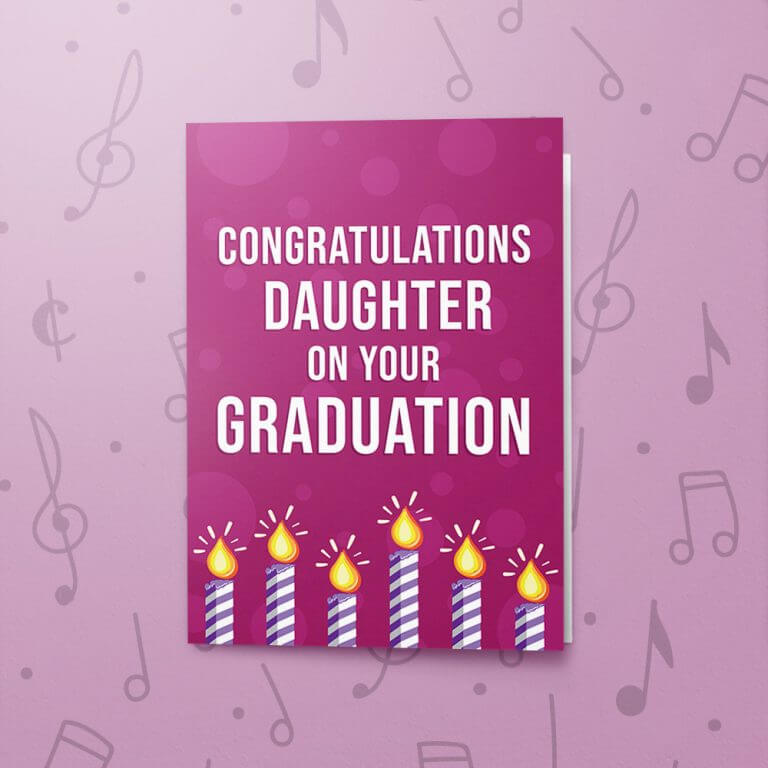 Congratulations Daughter – Musical Graduation Card - bigDAWGS greetings