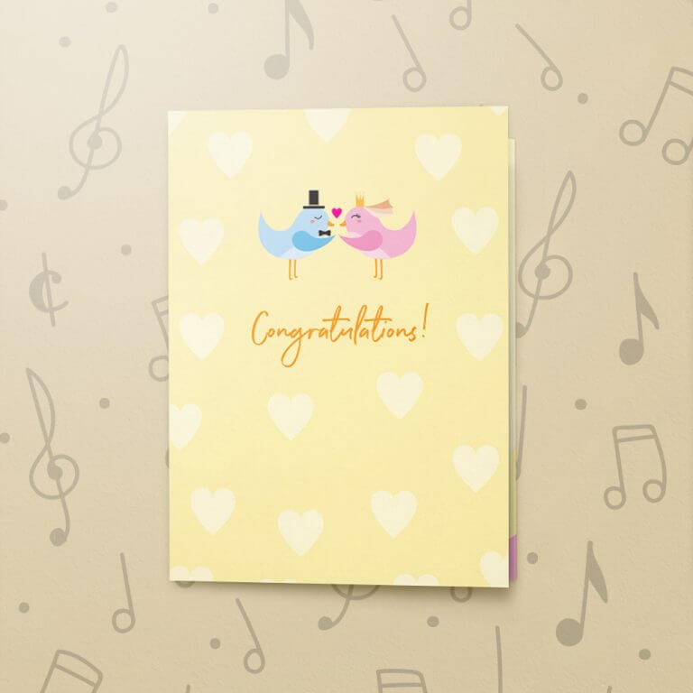 Congratulations Lovebirds – Musical Wedding Card - bigDAWGS greetings