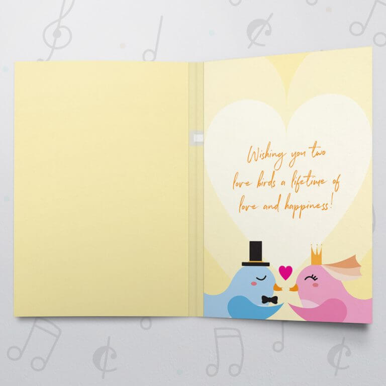 Congratulations Lovebirds – Musical Wedding Card - bigDAWGS greetings