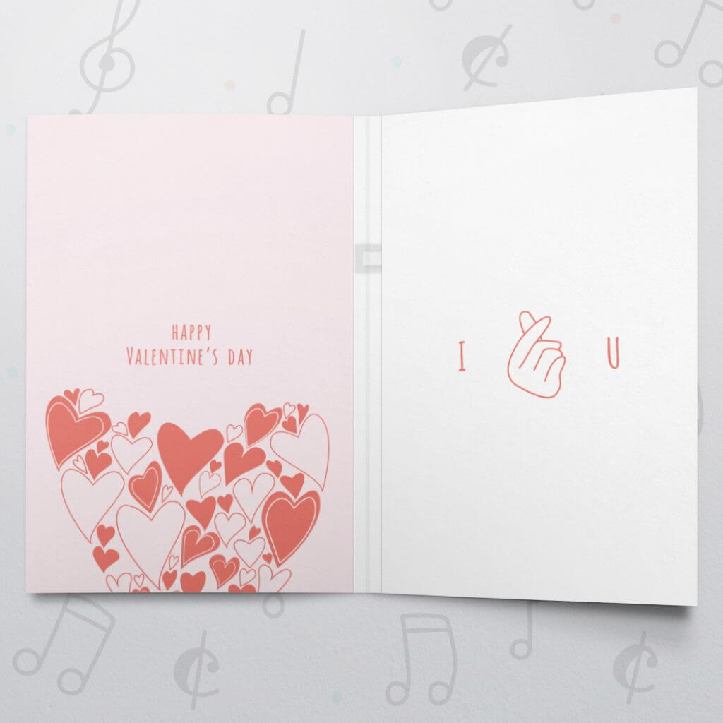 Fingers Heart – Musical Valentines Card - bigDAWGS greetings
