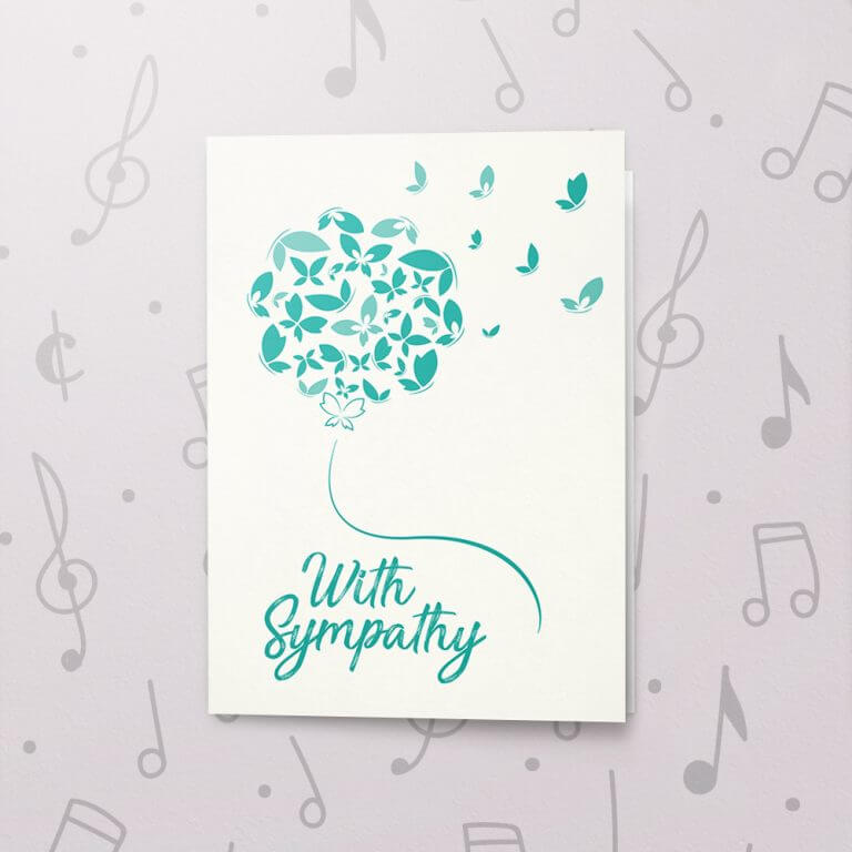 With Sympathy – Musical Sympathy Card - bigDAWGS greetings