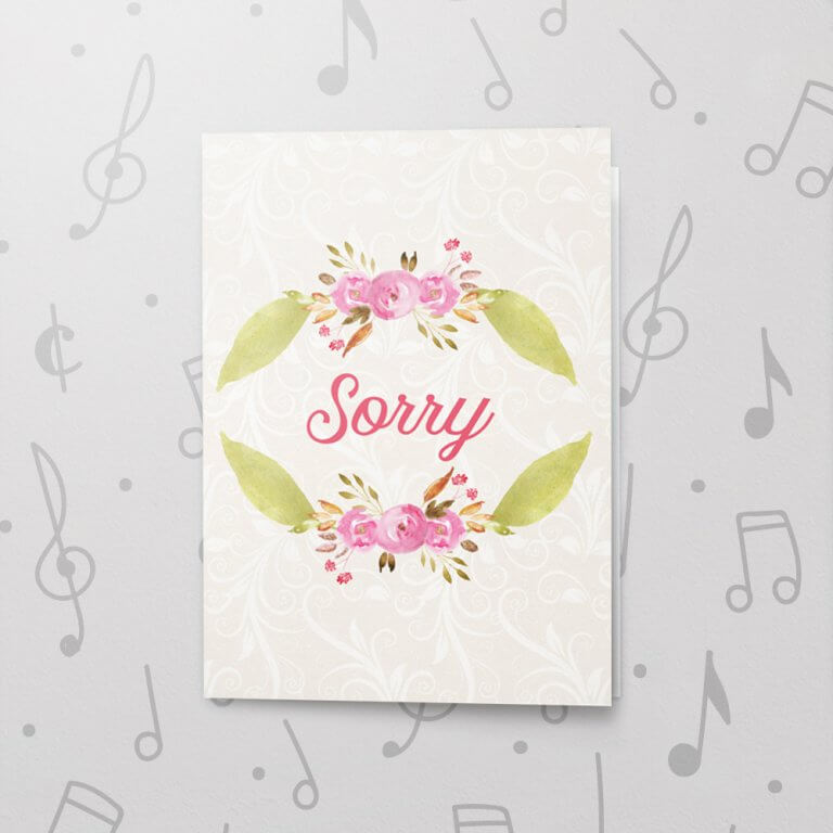 Sorry Flowers – Musical Sorry Card - bigDAWGS greetings