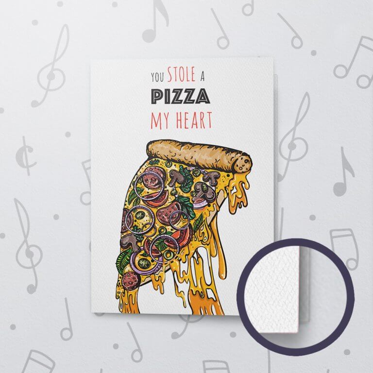 Pizza My Heart (Love) – Musical Love Card - Felt Paper - bigDAWGS greetings
