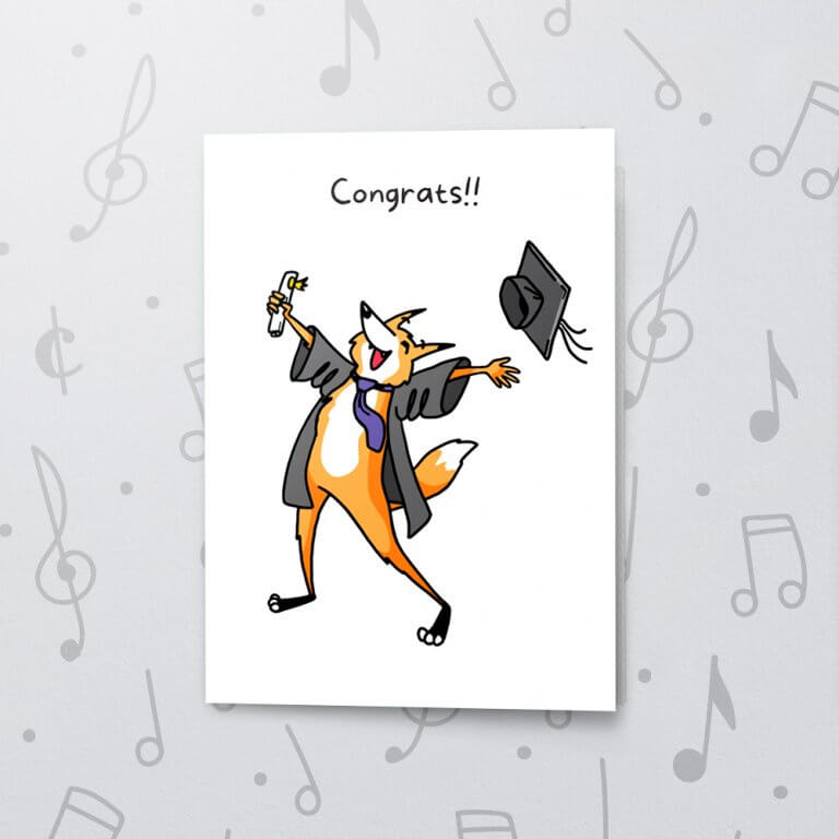 Congrats! You Graduated – Musical Graduation Card - bigDAWGS greetings