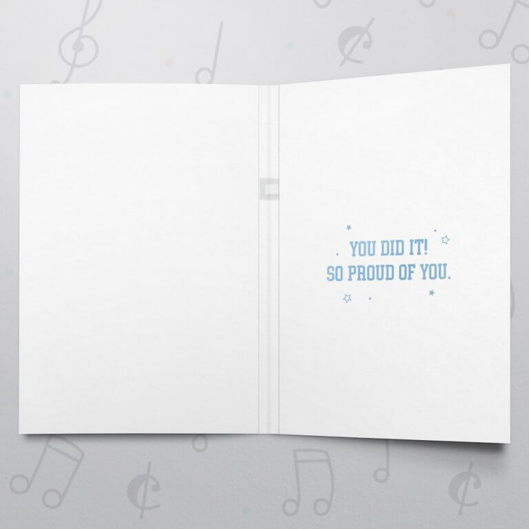 Congrads! – Musical Graduation Card - Metallic Foil - bigDAWGS greetings