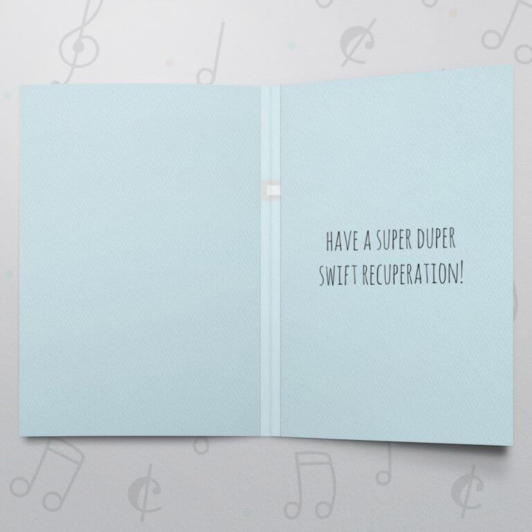 Speedy Recovery – Musical Get Well Card - Felt - bigDAWGS greetings