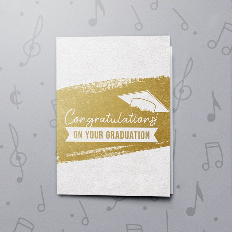Congrats on your Graduation – Musical Graduation Card - bigDAWGS greetings